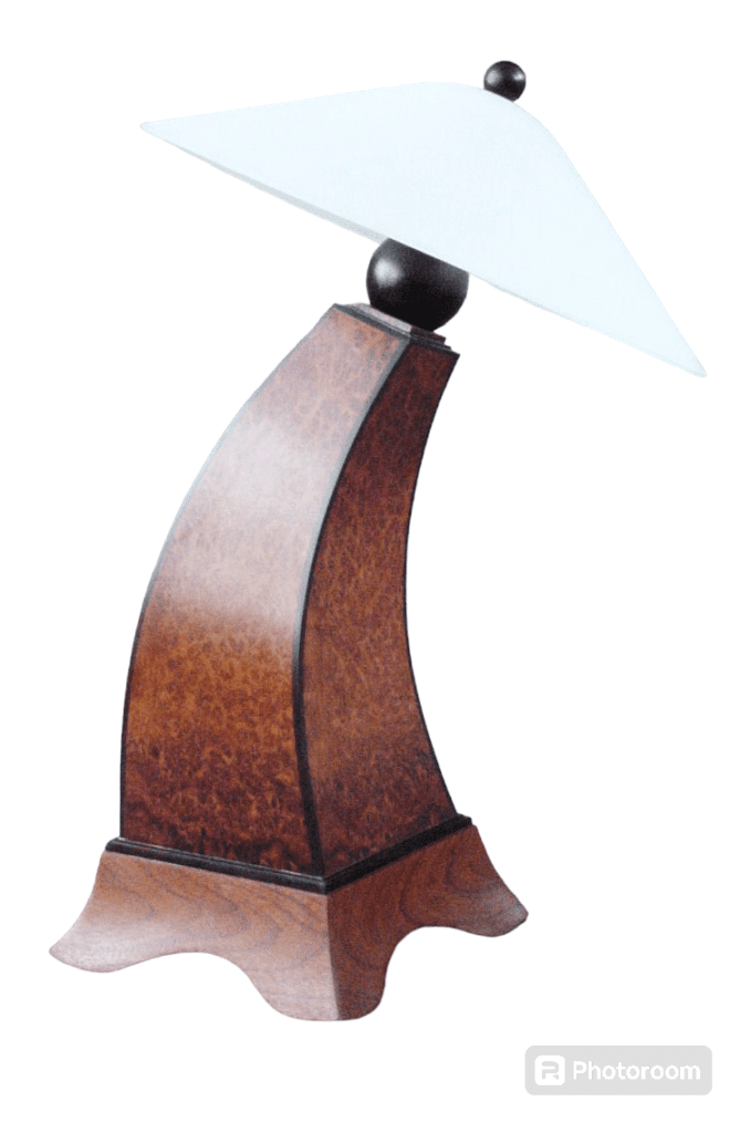 Jazz Inspired Lamp Original Amboyna Burl - Cosmo Barbaro